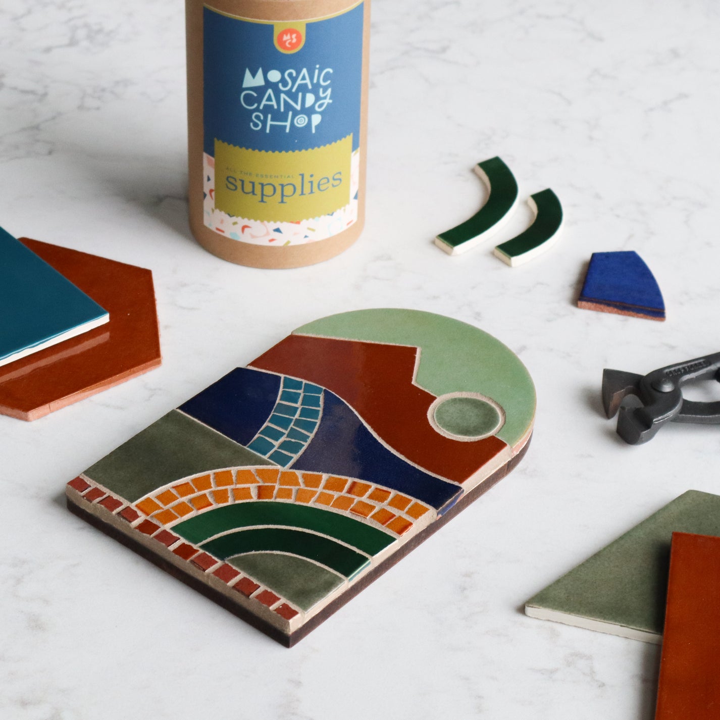 DIY Mosaic Kit - Canyon Earthy Tones | Beginner Craft Kit | Mosaic ...
