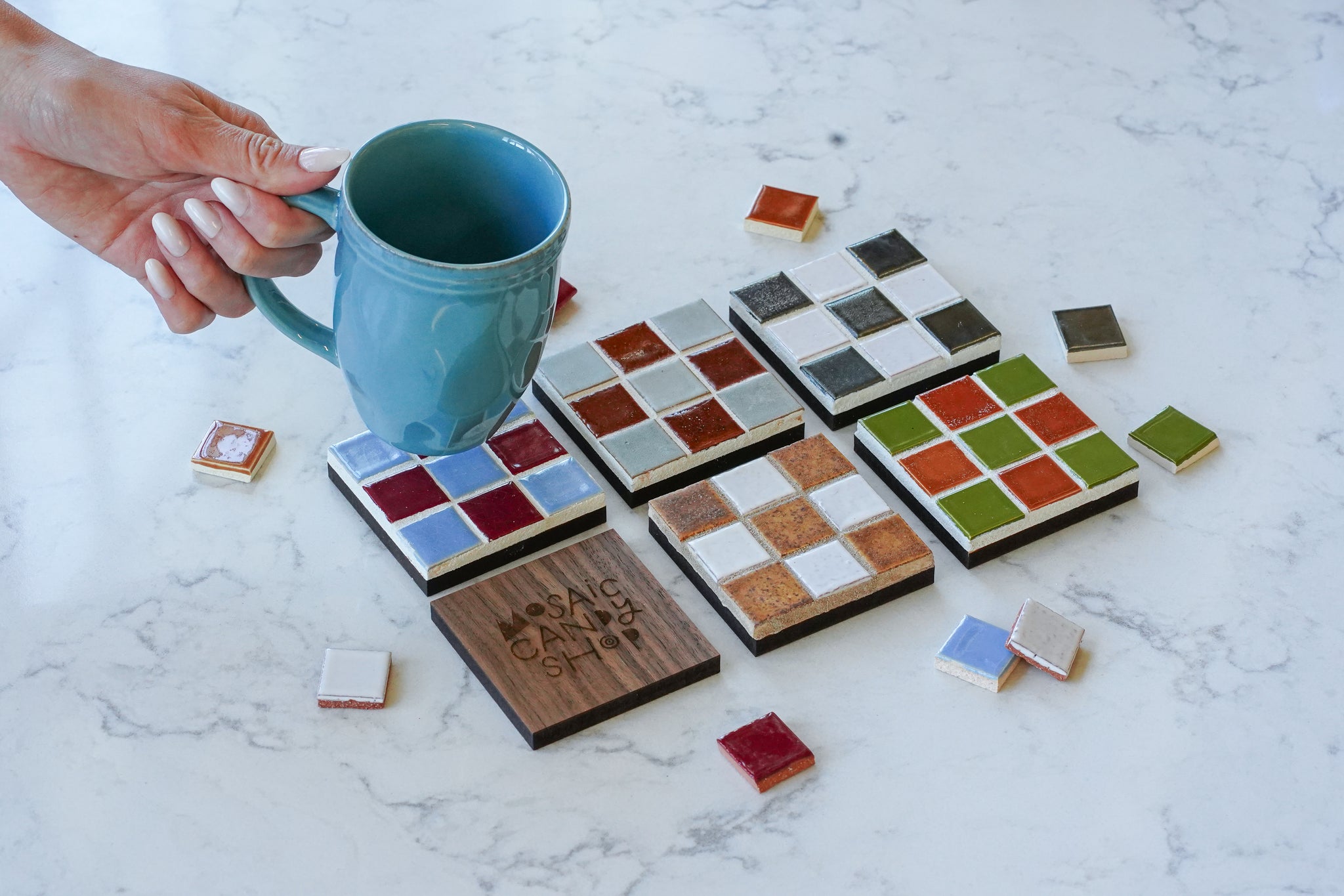 Checkered Coaster Kit - Blue Raspberry – Mosaic Candy Shop