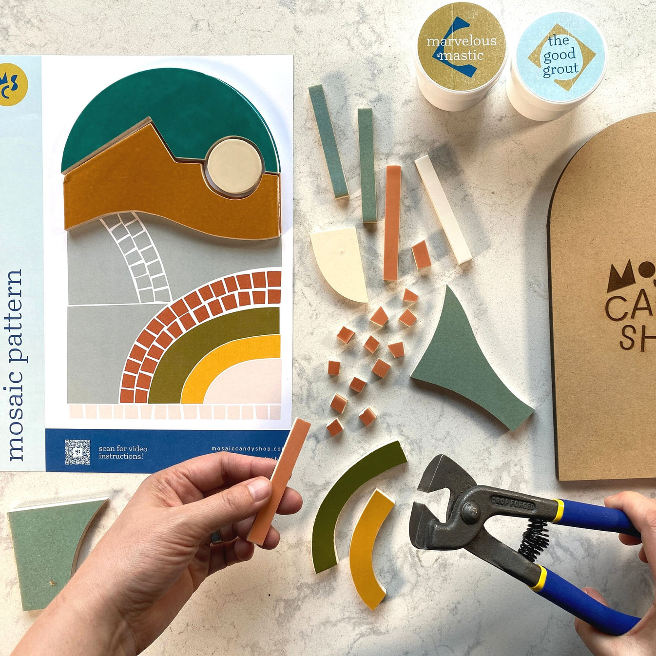 DIY Mosaic Kit - Sahara Desert Tones | Beginner Craft Kit | Mosaic ...