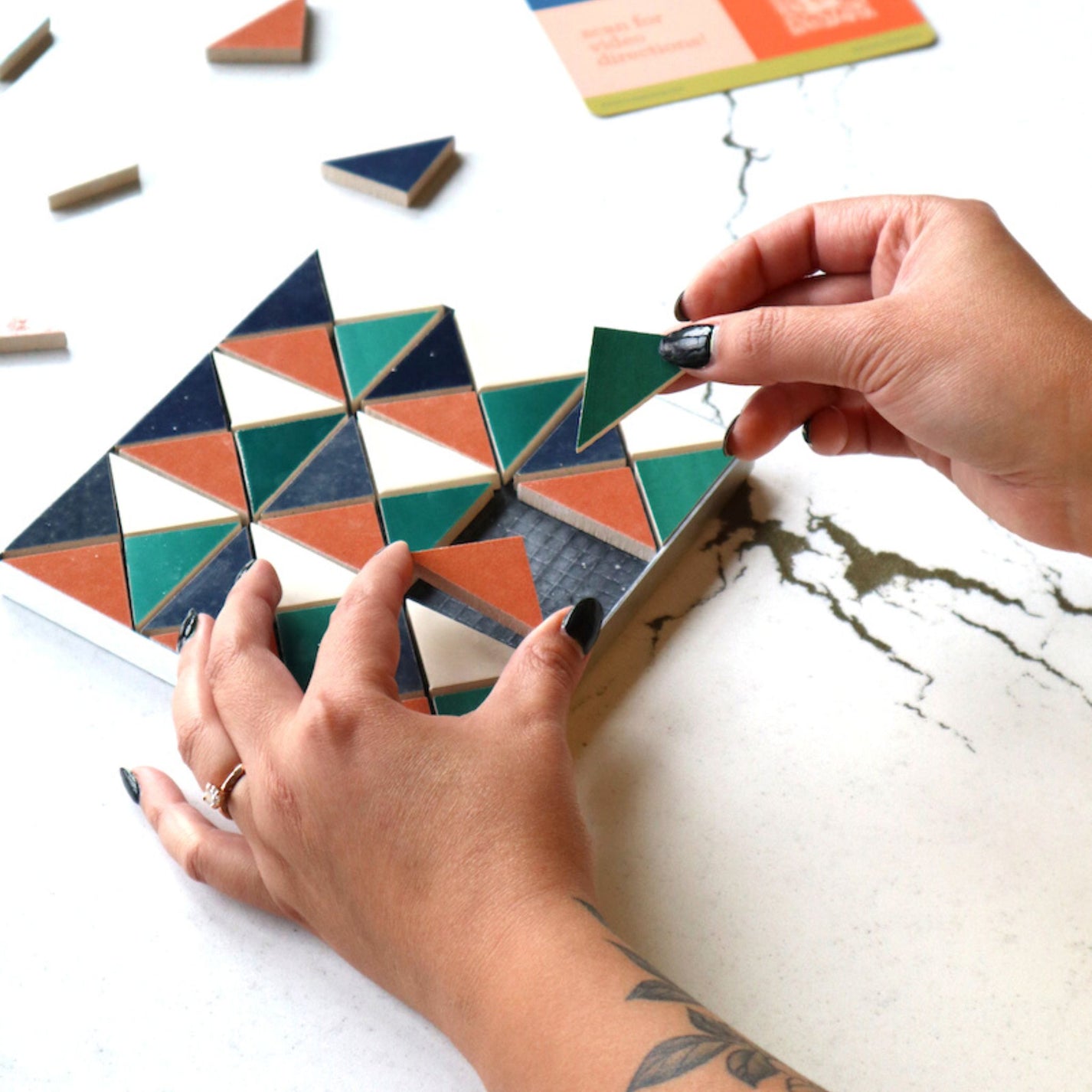 DIY Mosaic Quilt Kit - Miami | Geometric Mosaic Art | Mosaic Candy Shop