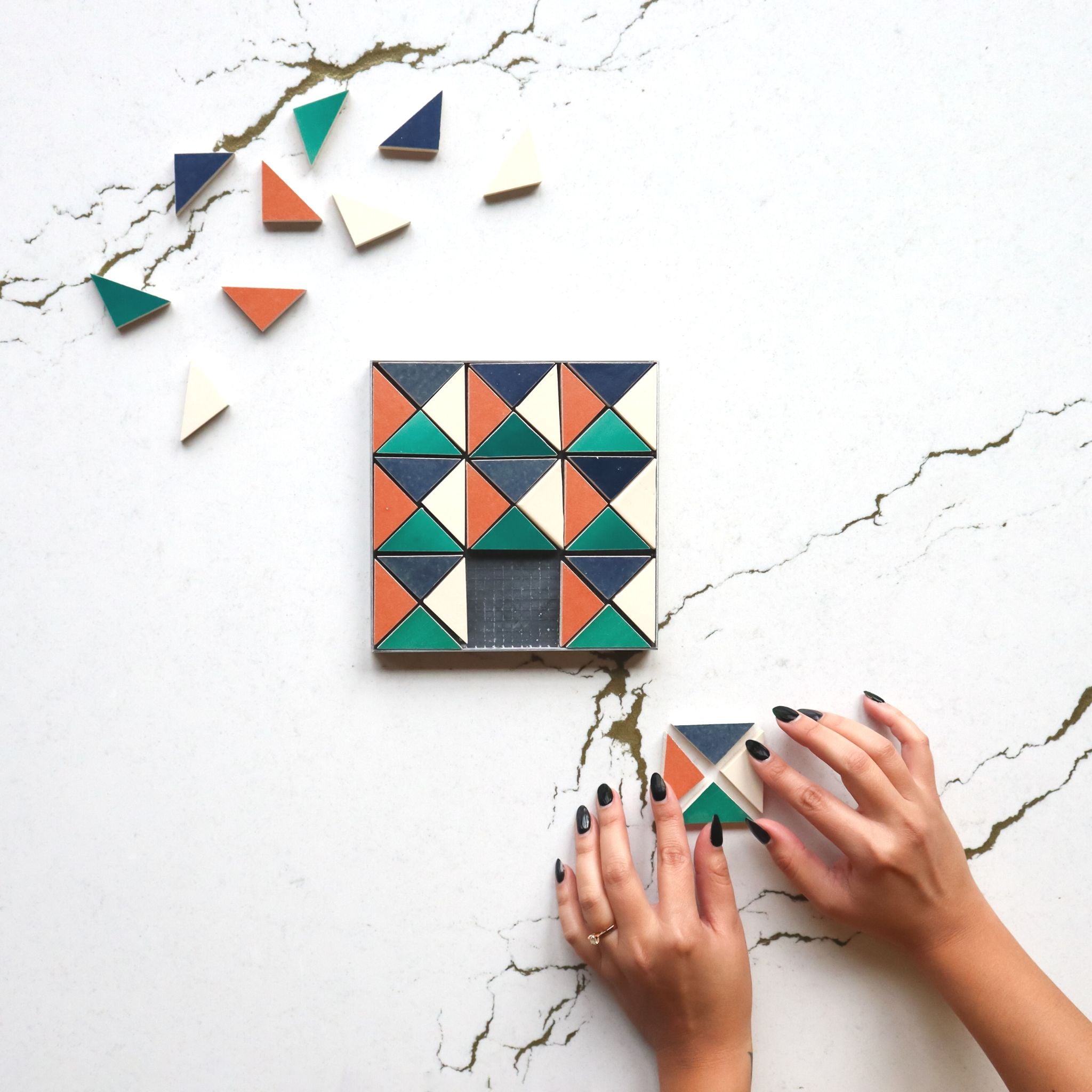 DIY Mosaic Quilt Kit - Miami | Geometric Mosaic Art | Mosaic Candy Shop